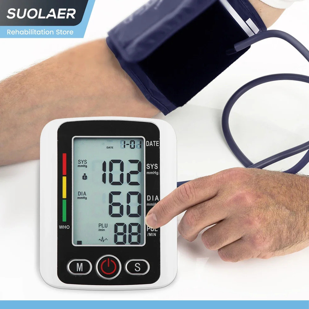 Digital Arm Blood Test Kit Cuff Sensor Monitor BP Automatic Pressure ...