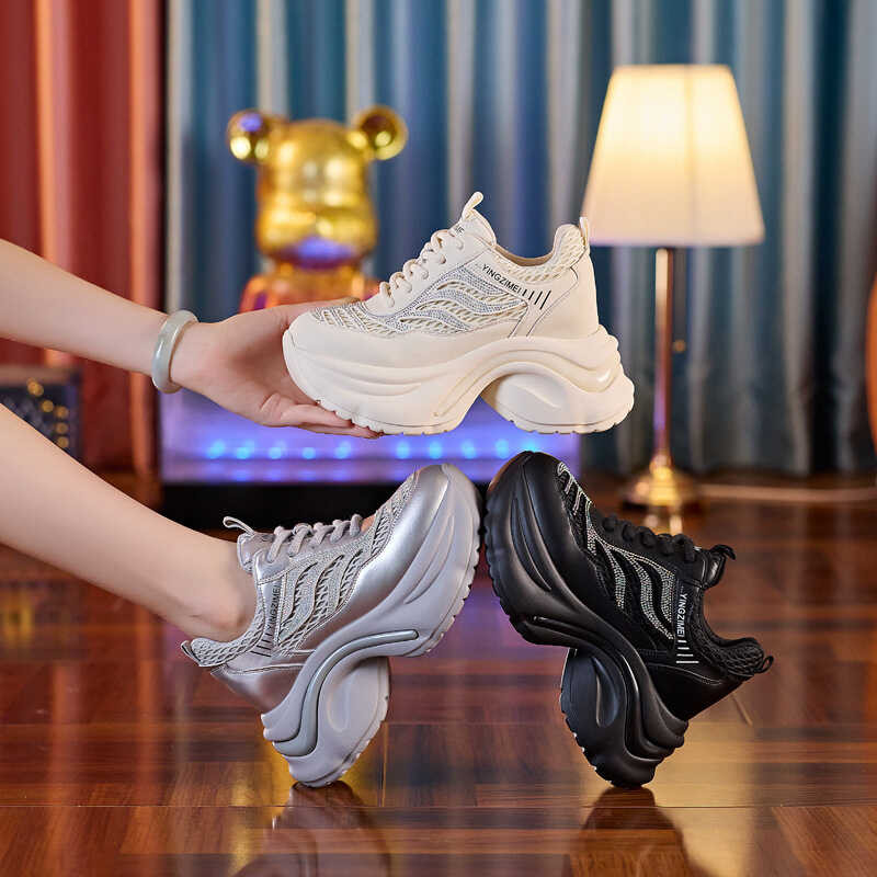 7C Fat Dad, New Kid 2024, Tall Mesh Women, White Sports Shoes | Shopee ...