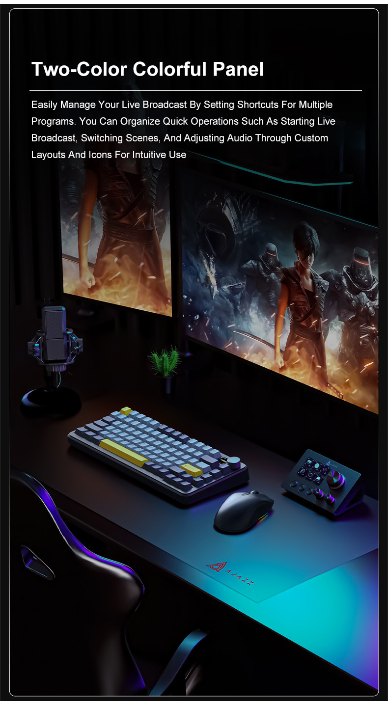 Ajazz AKP03E Programmable Macro Keyboard 12 Keys Mechanical Gaming ...