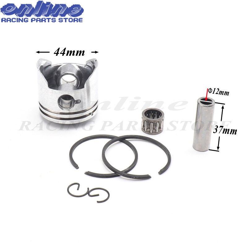 44Mm Piston D1 Rings 12Mm Assembly For 2-Stroke 49Cc Pocket Bike ...