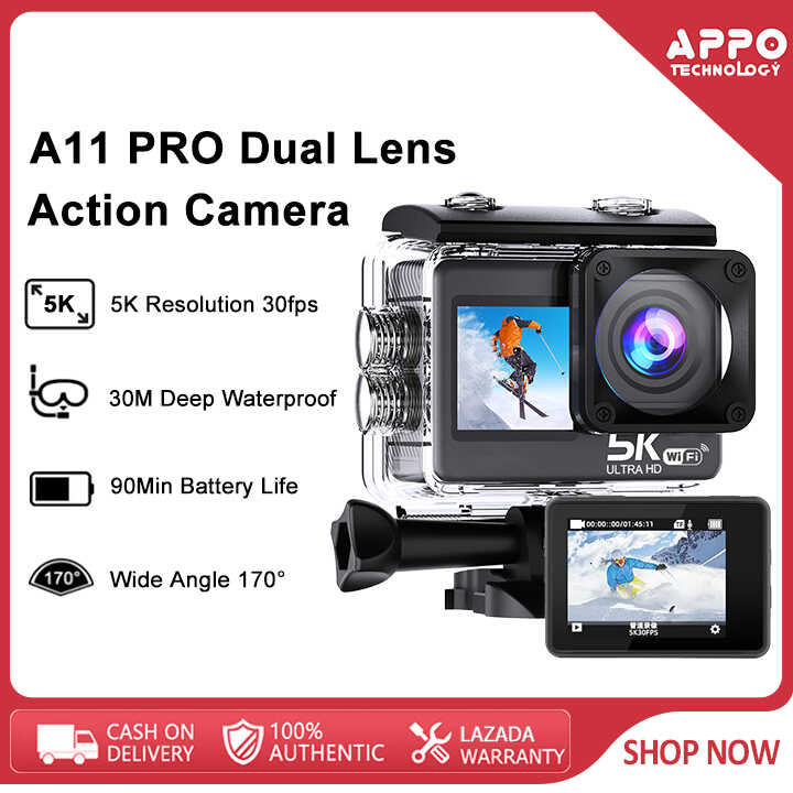 A11 E-Cam PRO Action Camera 5K 30Fps Ultra Hd Na May EIS Anti-Shake 30M ...