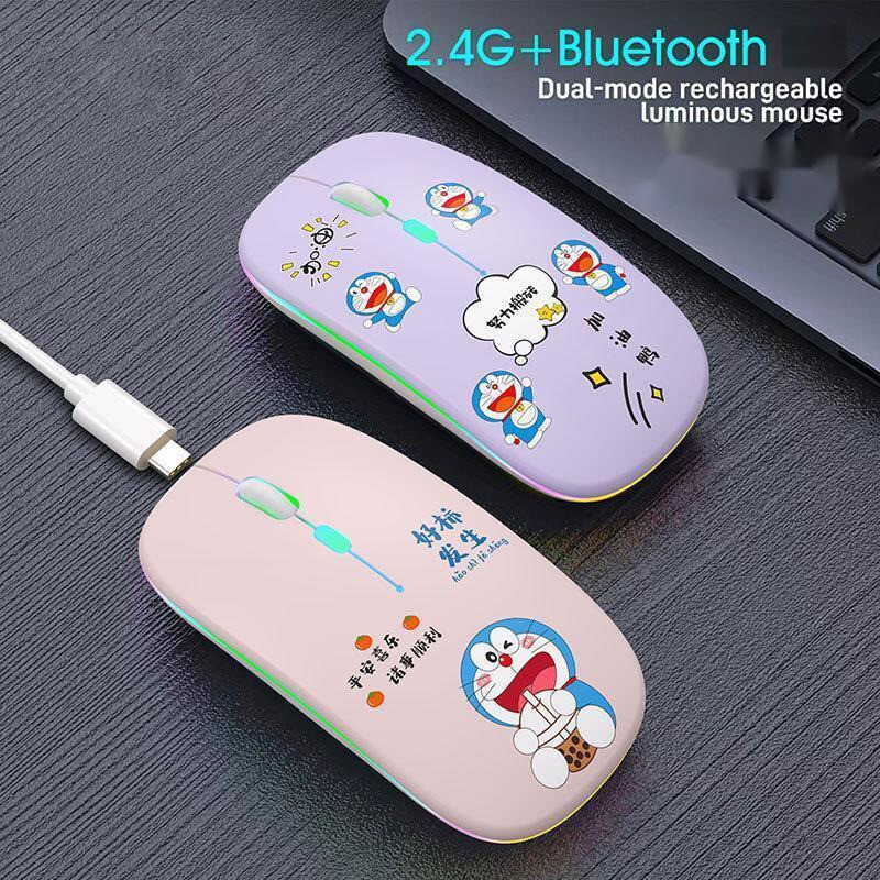 Computer Optical Wireless Mouse 2.4G Bluetooth Mouse Cartoon 1200DPI ...