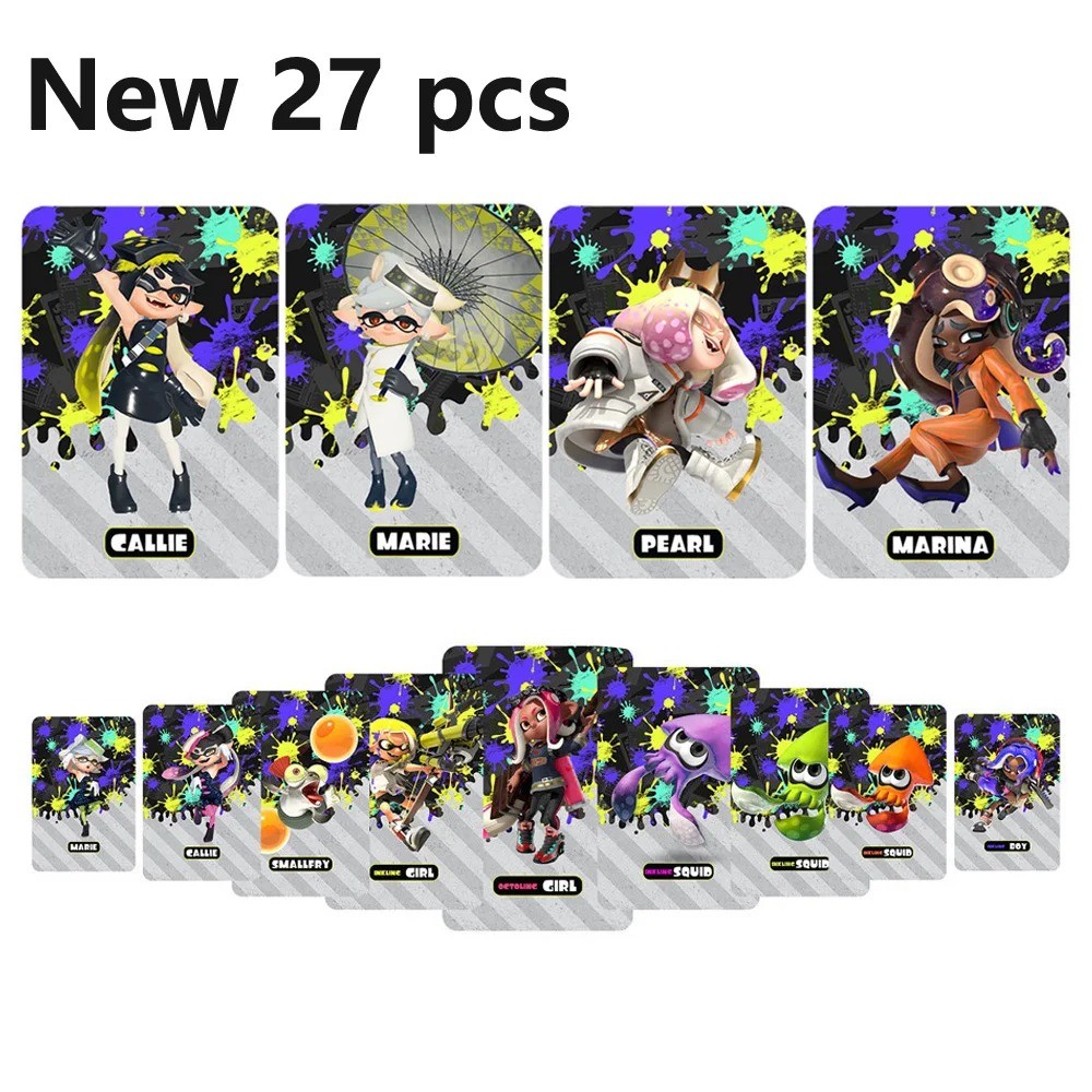 New 27Pcs Splatoon 3 Callie Marie Pearl Marina card Amxxbo NFC Linkage ...