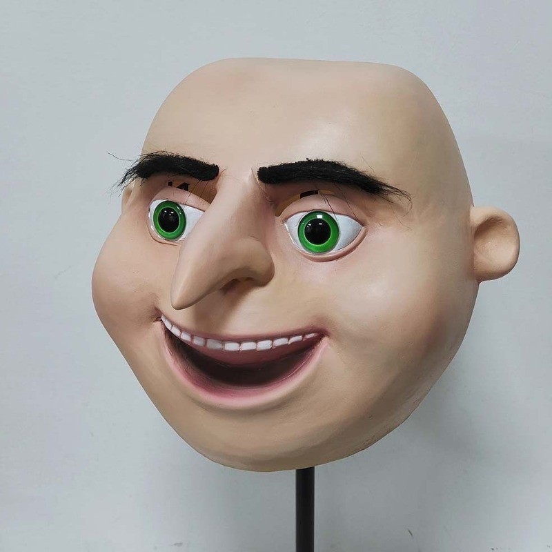 Gru Full Over Head Latex Mas Adult Halloween Fancy Dress Party Cosplay ...