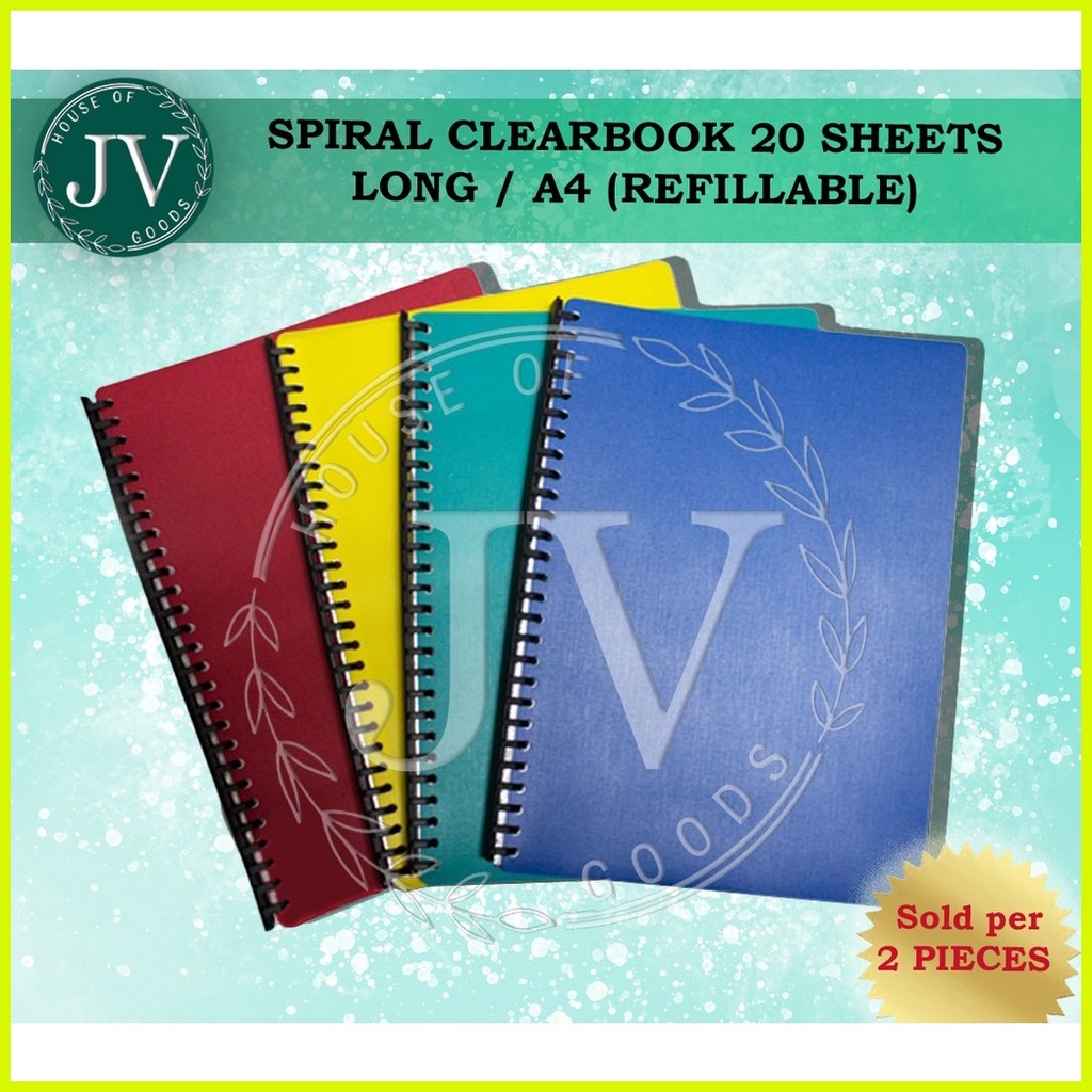 2pcs. Spiral Clearbook Long / A4 (Refillable) | Shopee Philippines