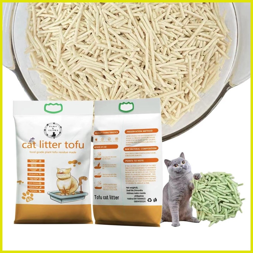 ♒ Tofu Cat Litter sand(1.8kilo) Flushable Cat Sand Food Grade Plant ...
