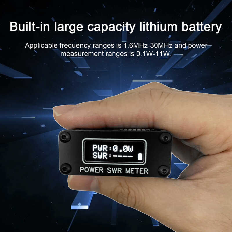 QRP 1.6MHz-30MHz 0.1W-11W Standing Waves Portable SWR Shortwave Power ...