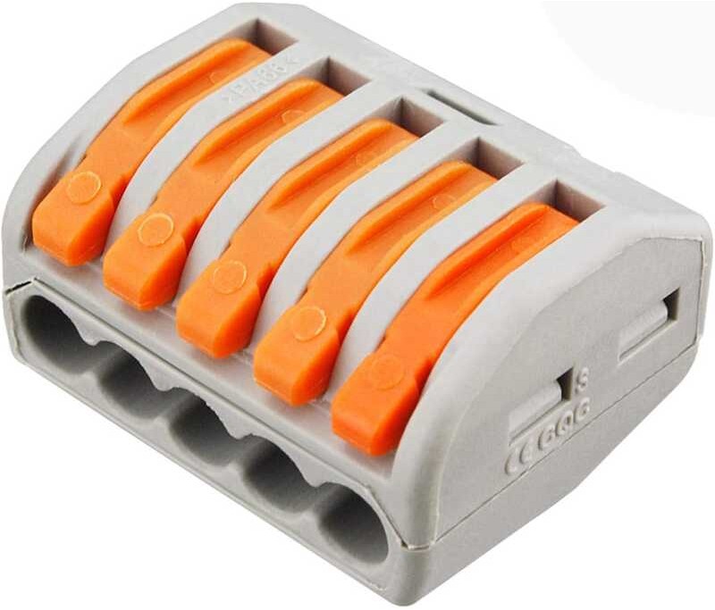 lever connector 50 nuts, 5 conductor combinations, compact wire ...