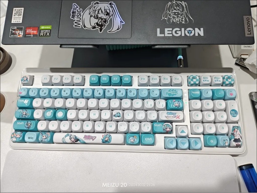 Miku Keycap MOA Profile 116 Keys PBT Dye Sublimation Mechanical ...