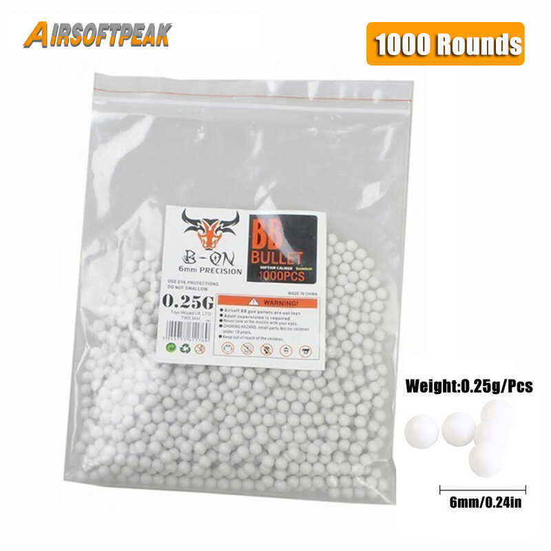 1000 Rounds Airsoft Balls Paintballs 6Mm Strikeball 0.25G BB Bullets ...