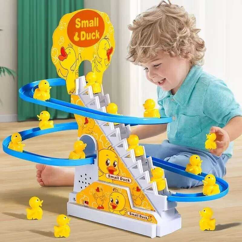 A A Electric Small Climbing . DIY Ducks Chasing Race Track Game Set ...