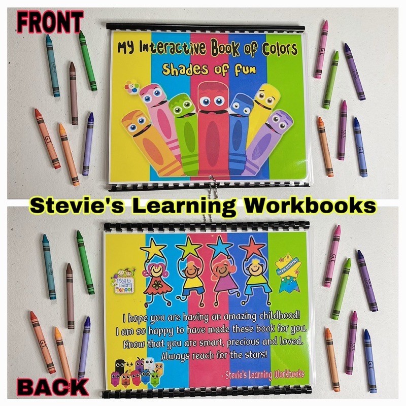COLOR RECOGNITION- Interactive laminated detachable busy book/quiet ...