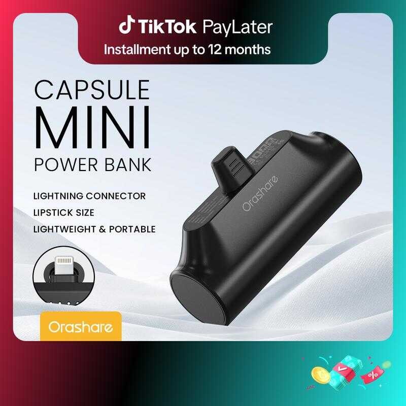 Orashare Pnc03 3000Mah Capsule Mini Powerbank With Type-C/Iph Port ...