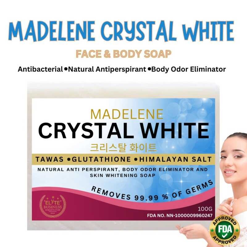 Madelene Crystal White Soap / Odor Eliminator/Anti Bacterial/Anti Fungi ...