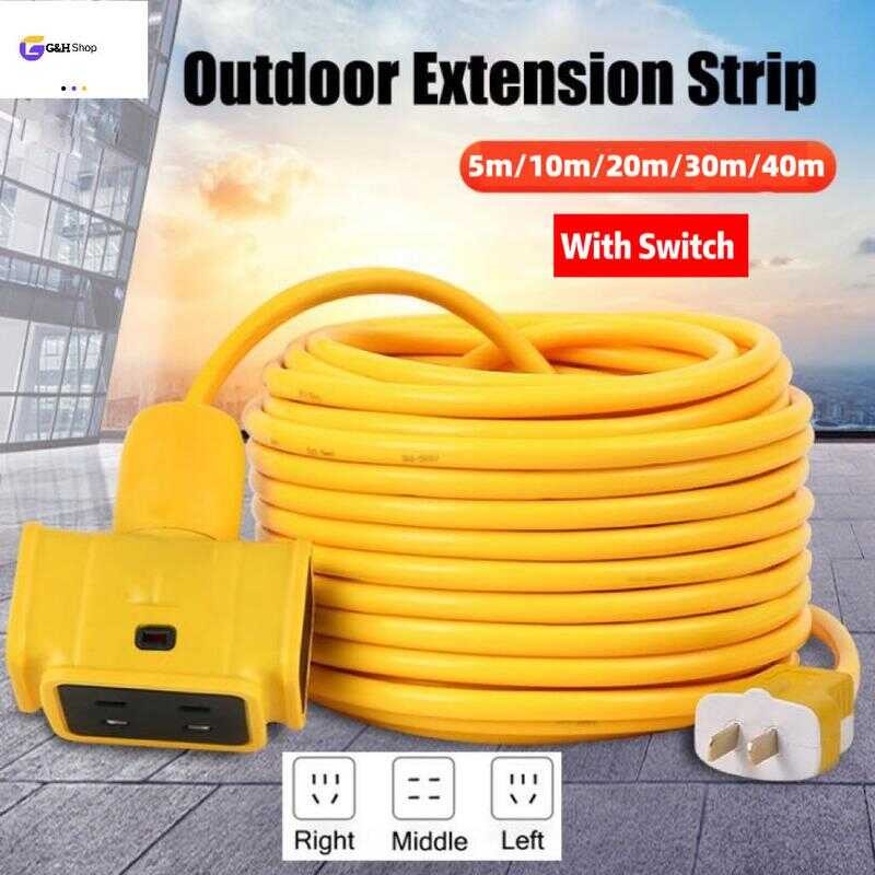 Extension Cord Socket Long Plug-In Strip 5M/10M/20M/30M/40M Electric ...