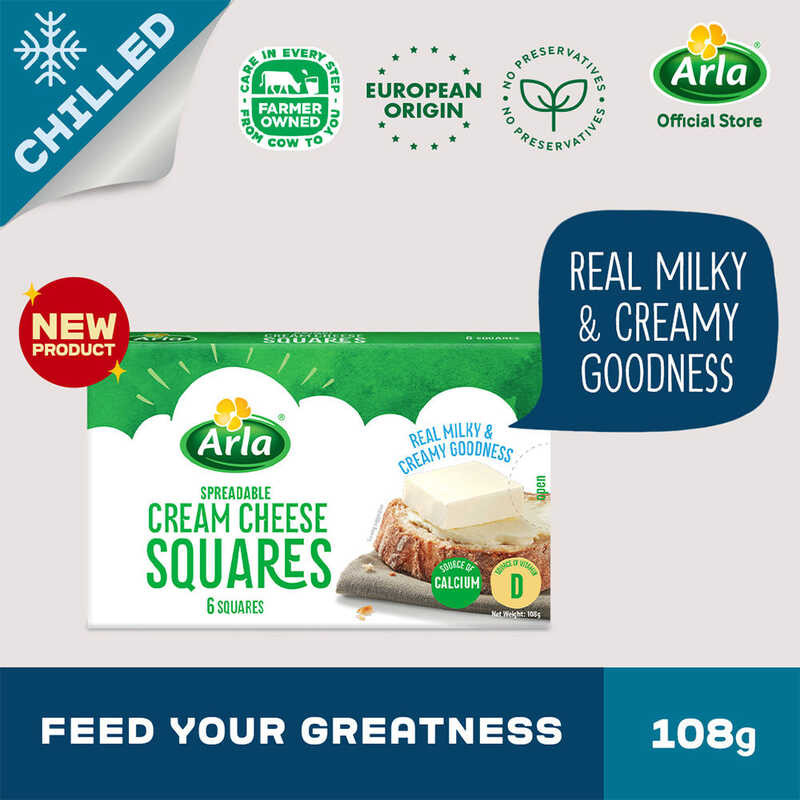 Arla Cream Cheese Squares 108G Ff1 Ea | Shopee Philippines