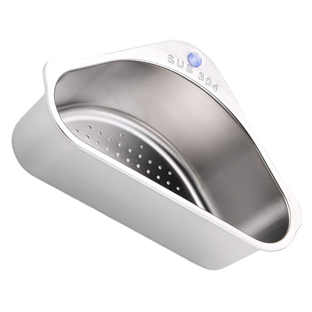 Stainless Steel Triangular Sink Strainer Sink Corner Rack Vegetable ...