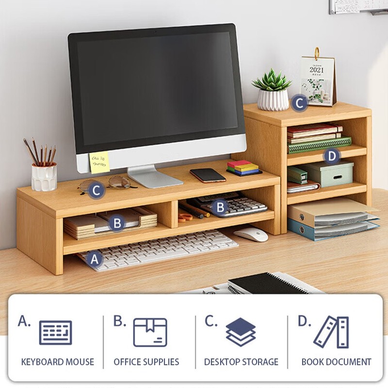 Computer Rack Desktop Monitor Riser Shelf Laptop Stand Monitor Stand ...