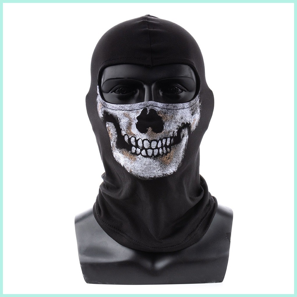 MW2 Ghost Skull Balaclava Ghost Simon Riley Face War Game Cosplay Mask ...