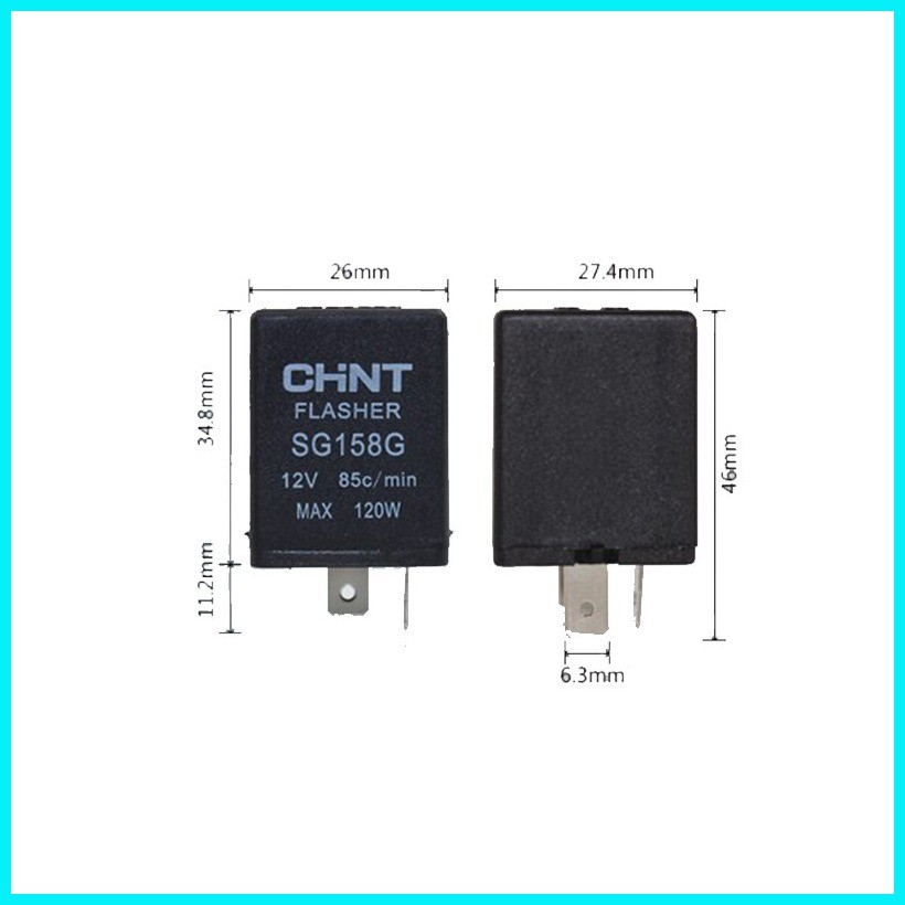 12V 24V 3-Pin LED Car Flasher Flash Relay For Turn Signal Light ...