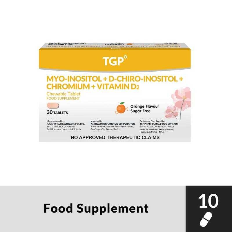 1E5 TGP Myo-Inositol+ D-Chiro-Inositol + Chromium+ VITAMIN D2 Orange ...