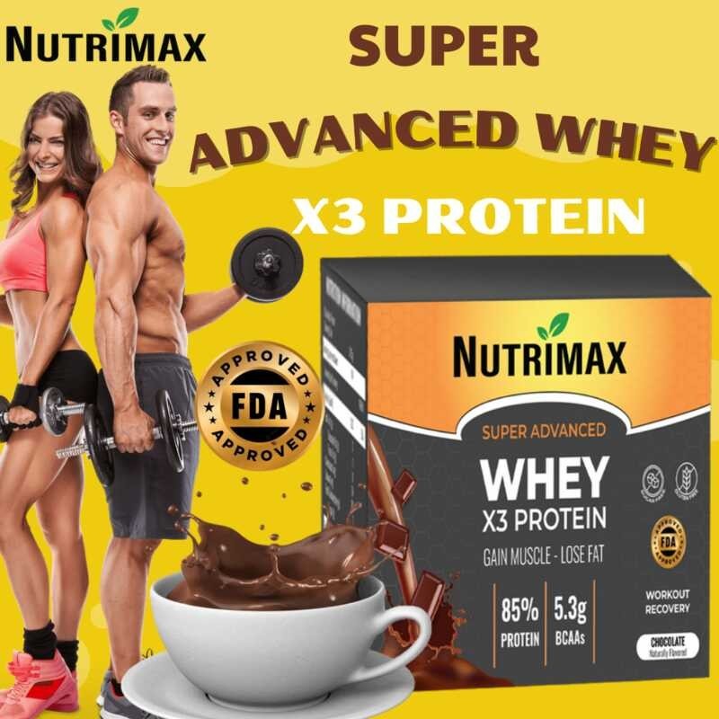 Nutri Max Super Advanced Whey X3 Protein Powder build lean muscle ...