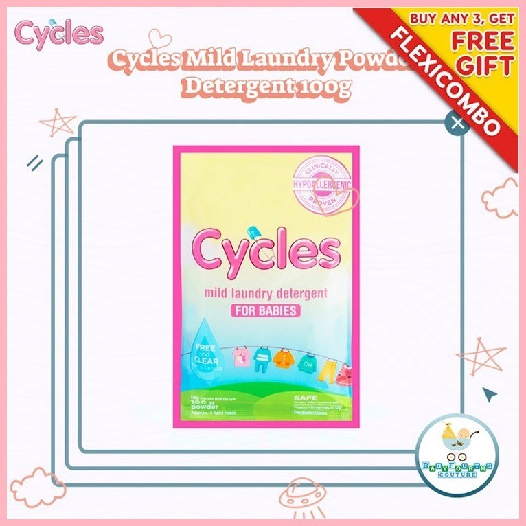 BFCM Cycles Mild Laundry Detergent For Babies 100g | Shopee Philippines