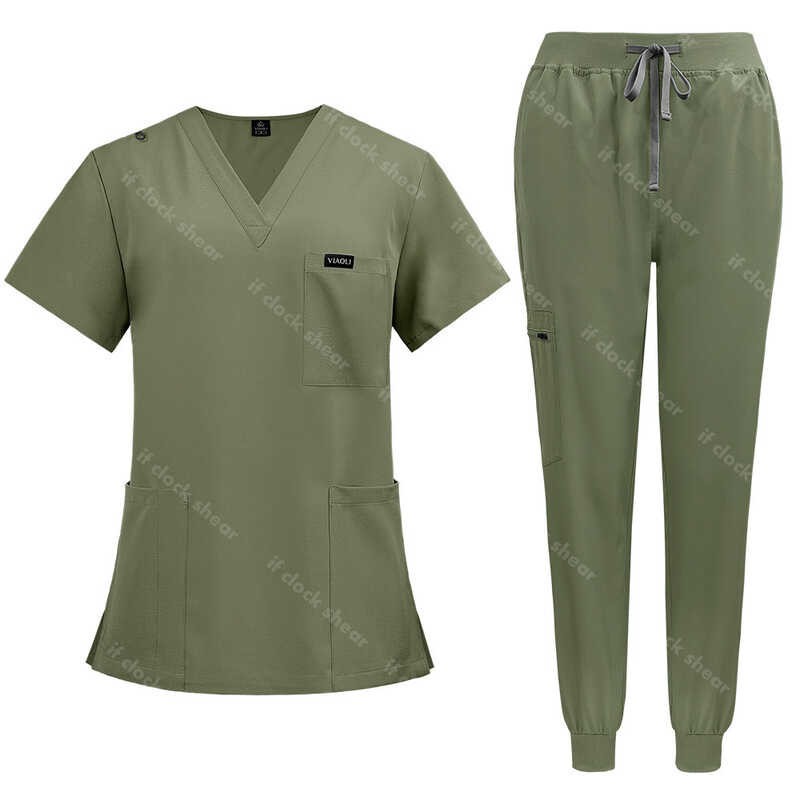 Medical Hospital Scrub Uniform Multilcolor Women Men Scrubs Set Beautiy ...