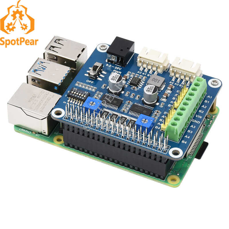 Raspberry Pi Hrb8825 Motor HAT Drives Dalawang Stepper Motors Hanggang ...