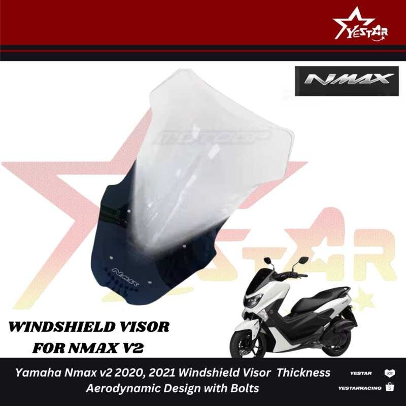 PC 1 Yamaha NMAX 2021 V2 Windshield Visor Thickness Aerodynamic Design ...