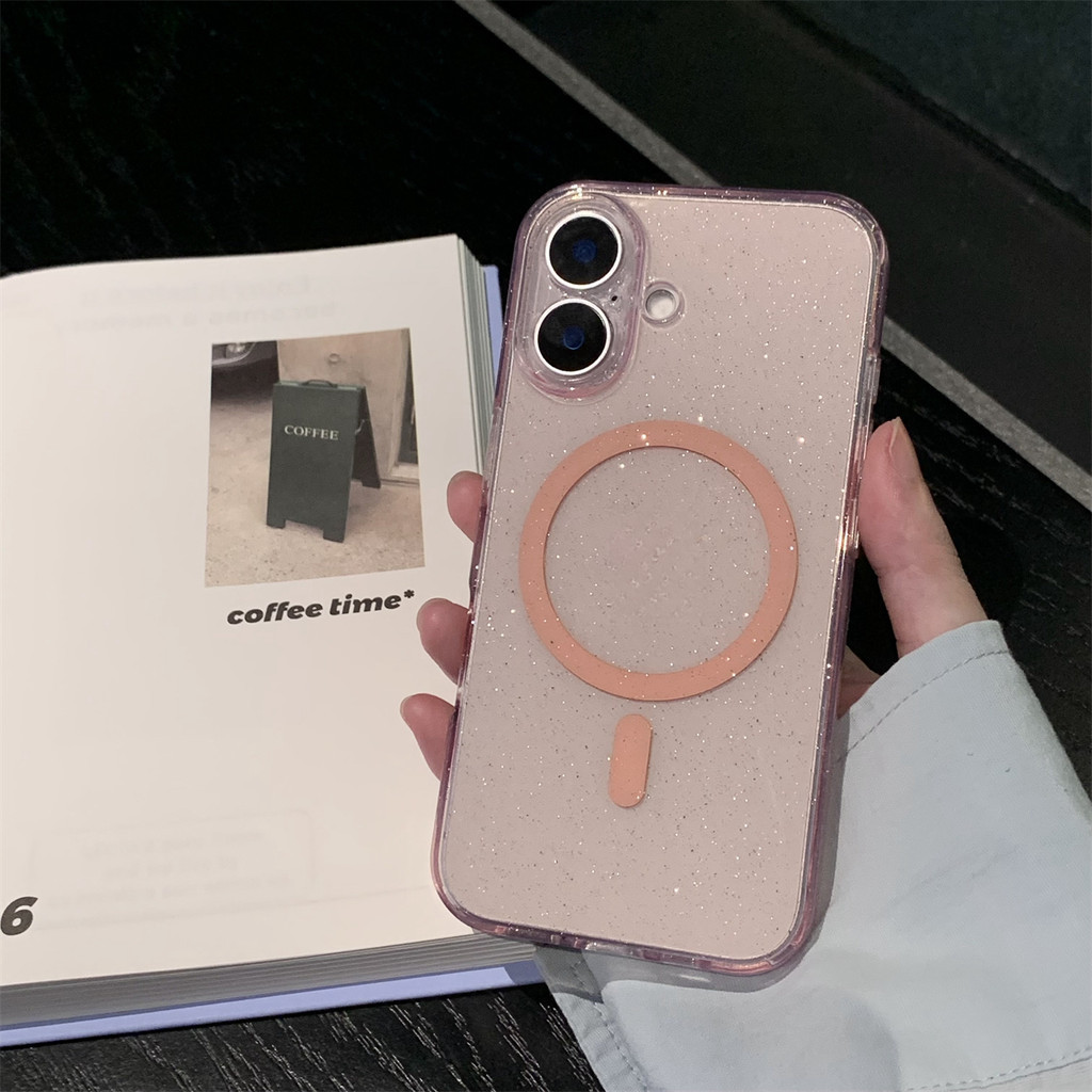 Bling Glitter Transparent Phone Case for IPhone 16 Pro Max 13 14 15 Pro ...