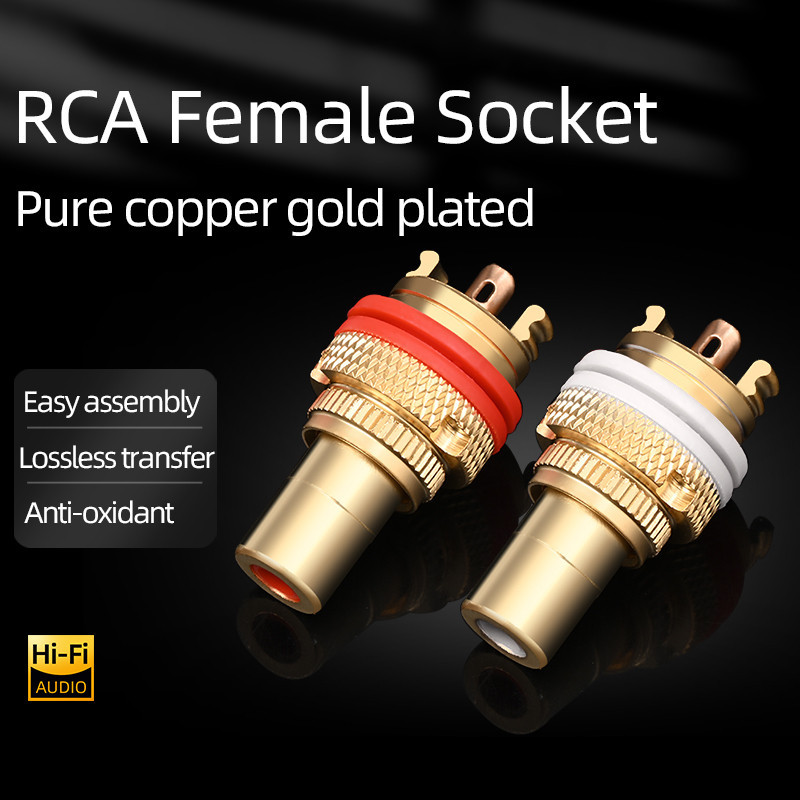 HiFi RCA Jack Plug Audio Connector Female Socket Chassis High-end CMC ...