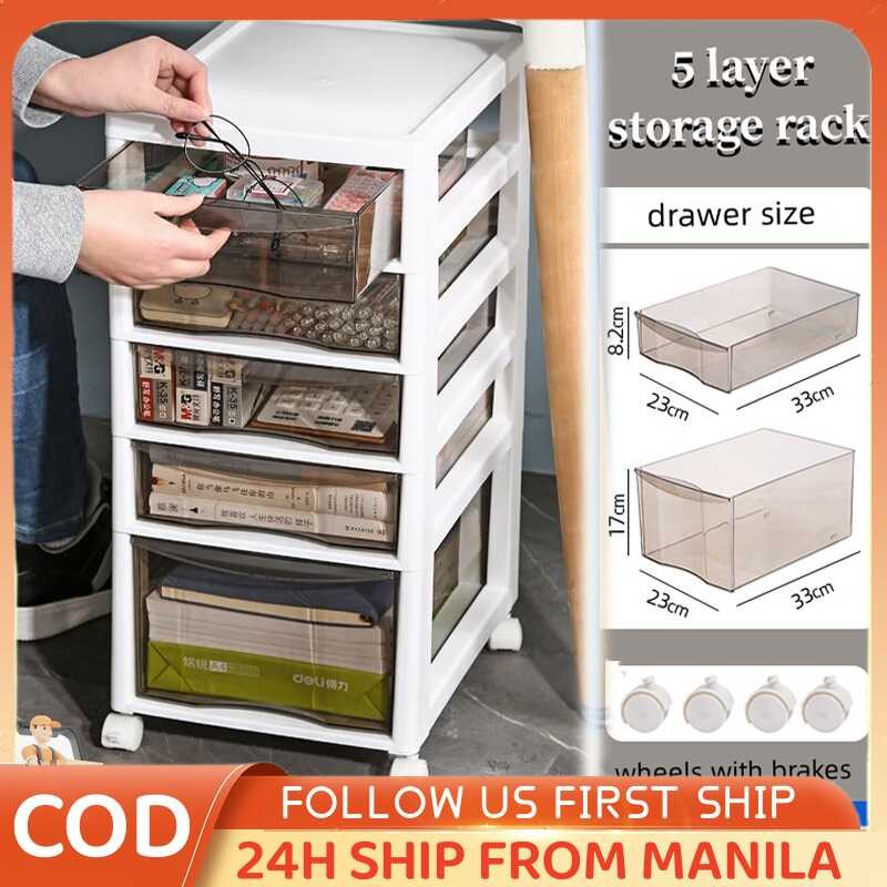 Layers 3/4/5 Rack Wheel Organize Cabinet Documents Tray File Bond Paper ...