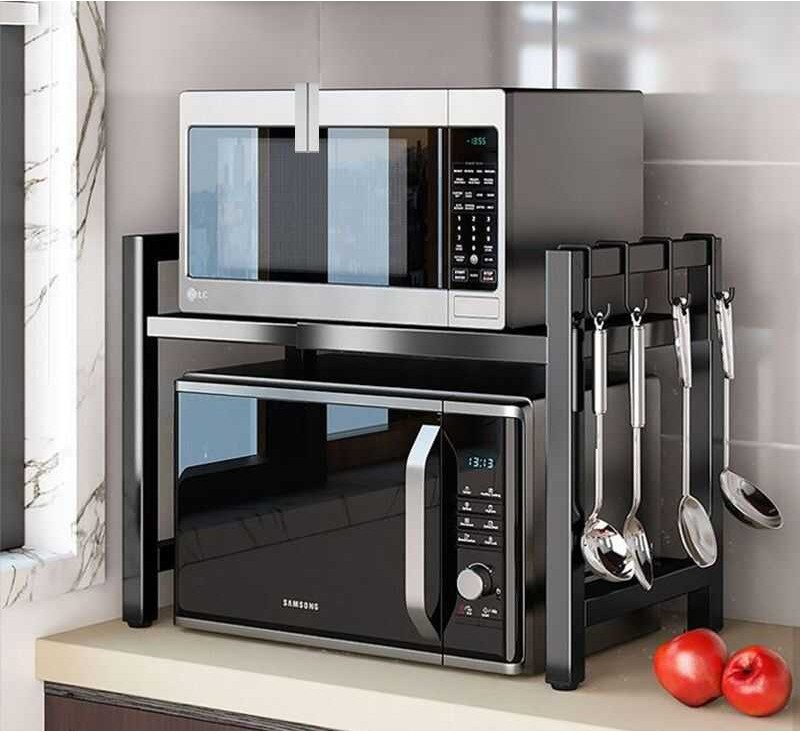 Kitchen Microwave Rack Oven Rack Expandable Countertop Multifunctional ...