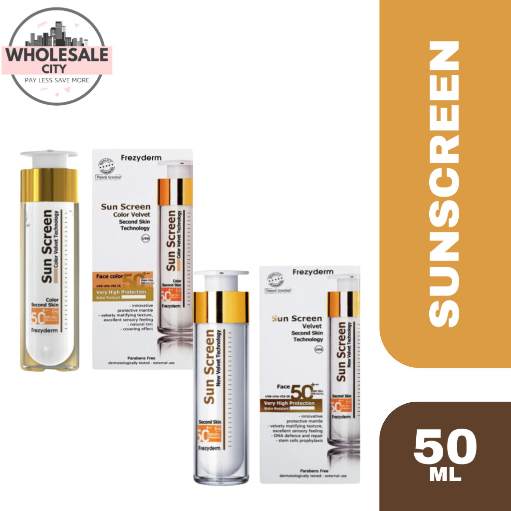 Frezyderm Sunscreen Velvet Face SPF 50+ 50ML | Shopee Philippines
