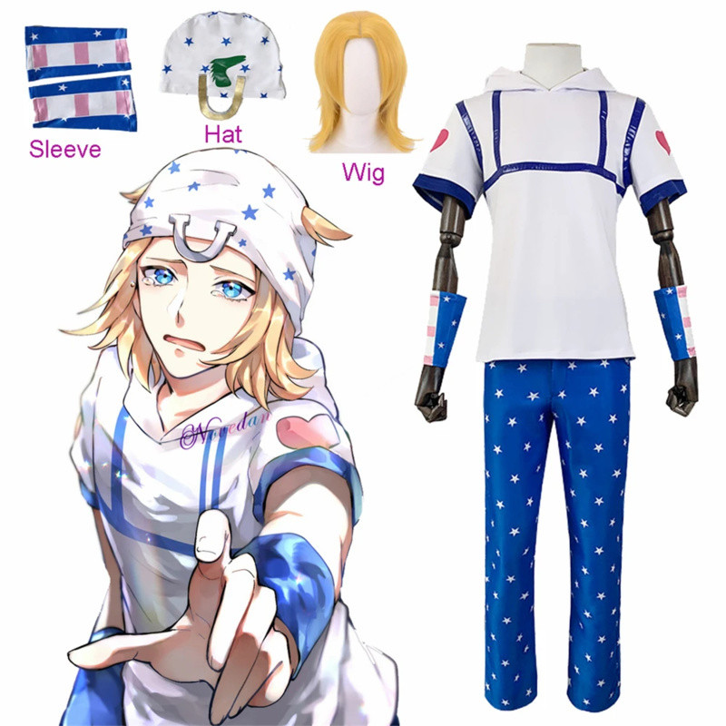 § Anime Jojo's Bizarre Adventure Johnny Joestar Cosplay Costume Uniform ...
