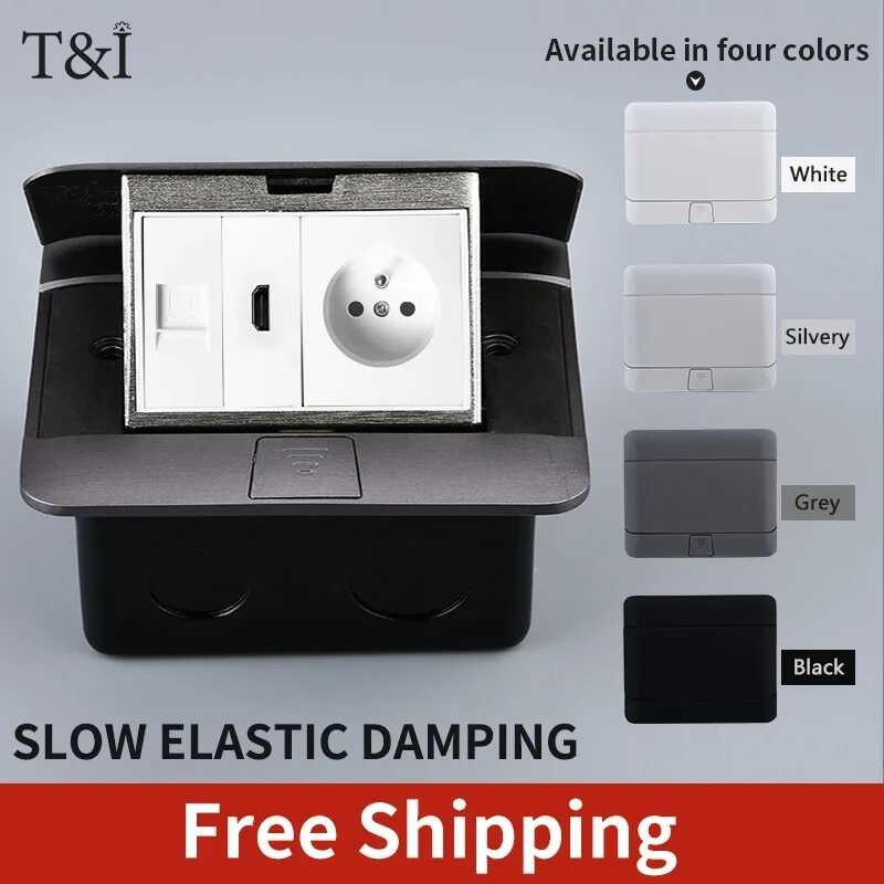 Hidden Ground PLUG Socket,Power Sockets With USB Charge Port,16A Russia ...