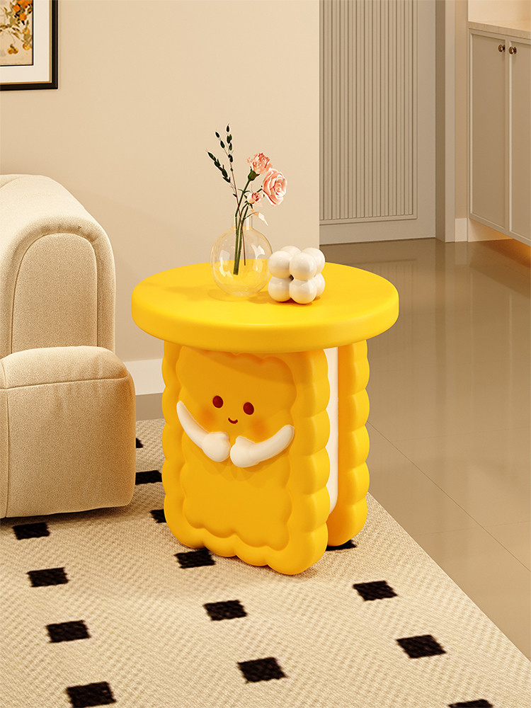 Funny Cute Coffee Table Cream Style Living Room Sofa Side Floor ...