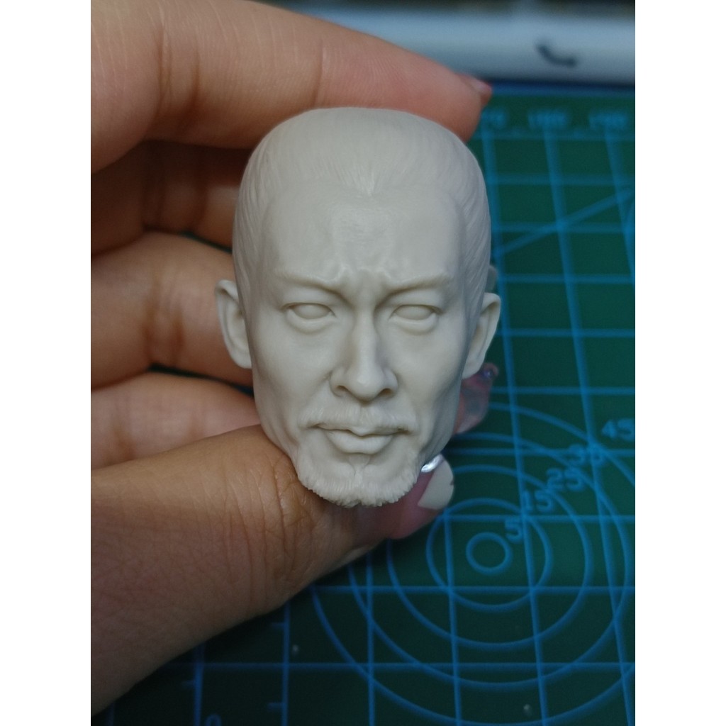 1/6 Unpainted Male / Female Head Sculpt Carved Model Fit 12 Inches Action Figure Body Dolls ...