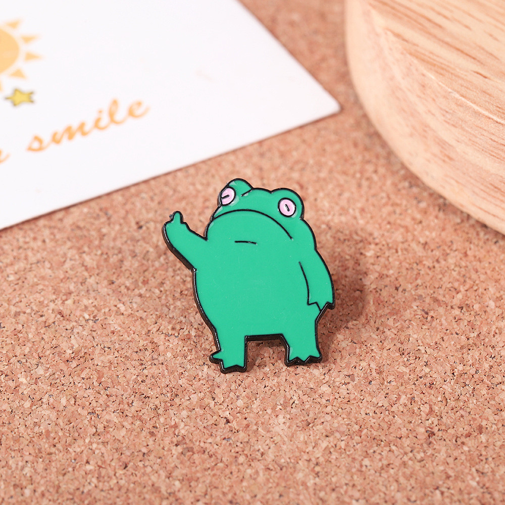 Middle Finger Gesture Frog Brooch Funny Vertical Middle Finger Metal ...
