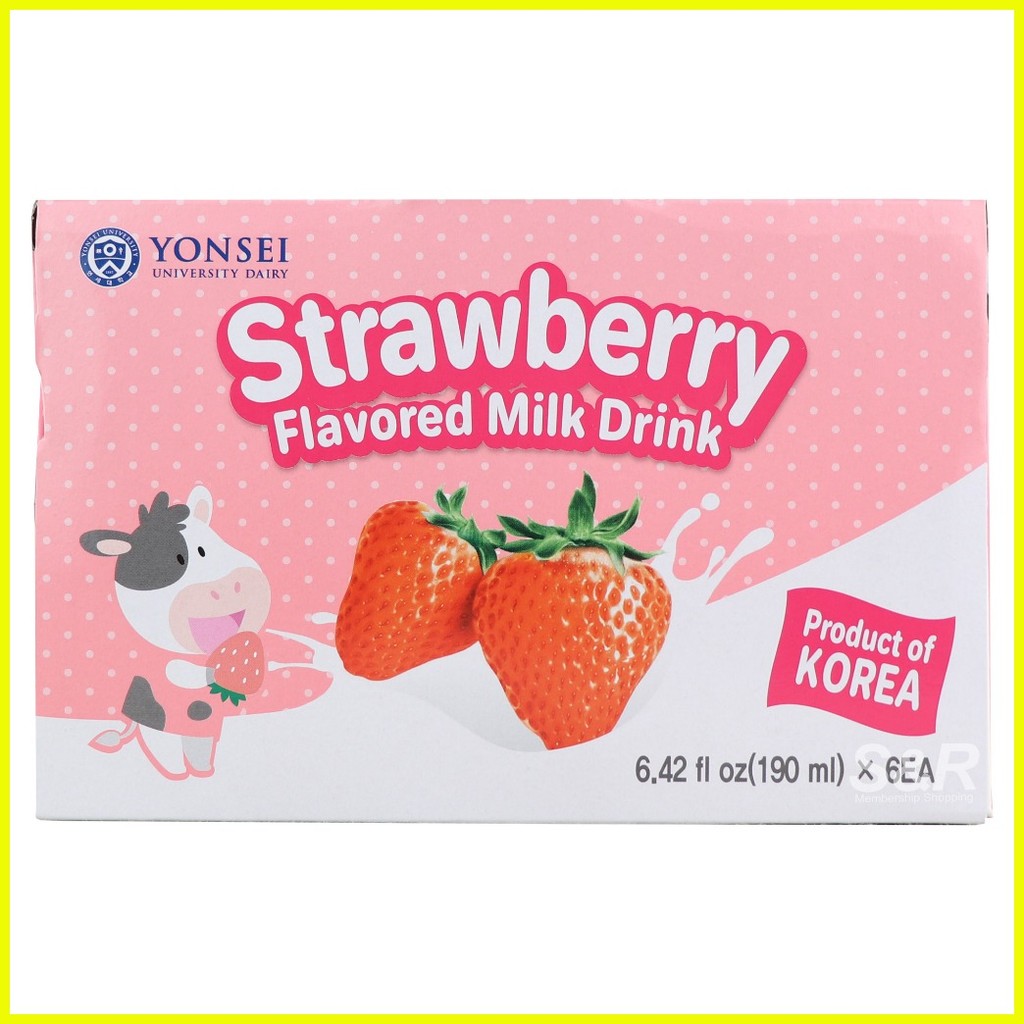 ♀ Yonsei Strawberry Flavored Milk Drink (190mL x 6pcs) | Shopee Philippines