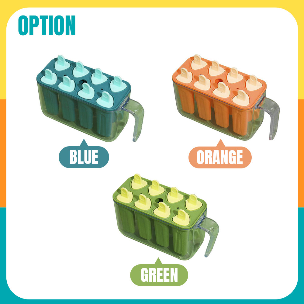 [8 Sticks] Borong365 Ice Cream Popsicle Mould Acuan Ais Krim Mold Tray ...