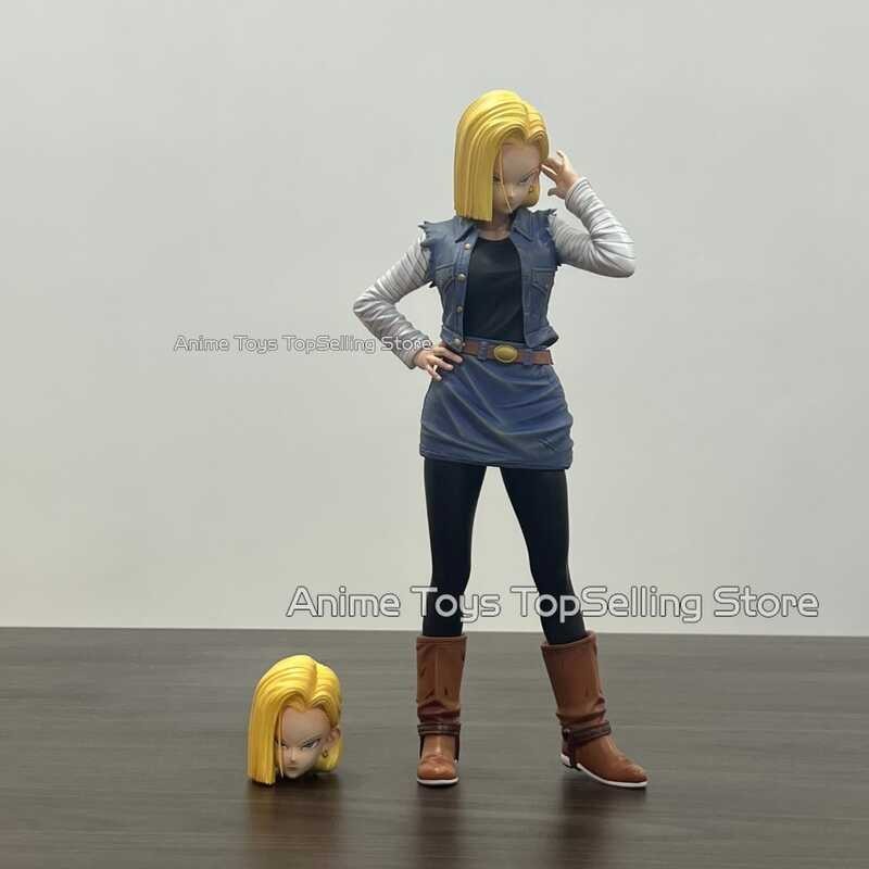 26Cm ∮ Anime Dragon Ball Z Figure Android 18 Lazuli Two Heads PVC ...
