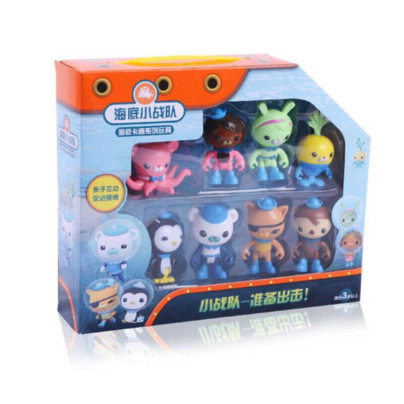 8pcs/set Octonauts Action Figure Toy Captain Barnacles Penguin Mini ...