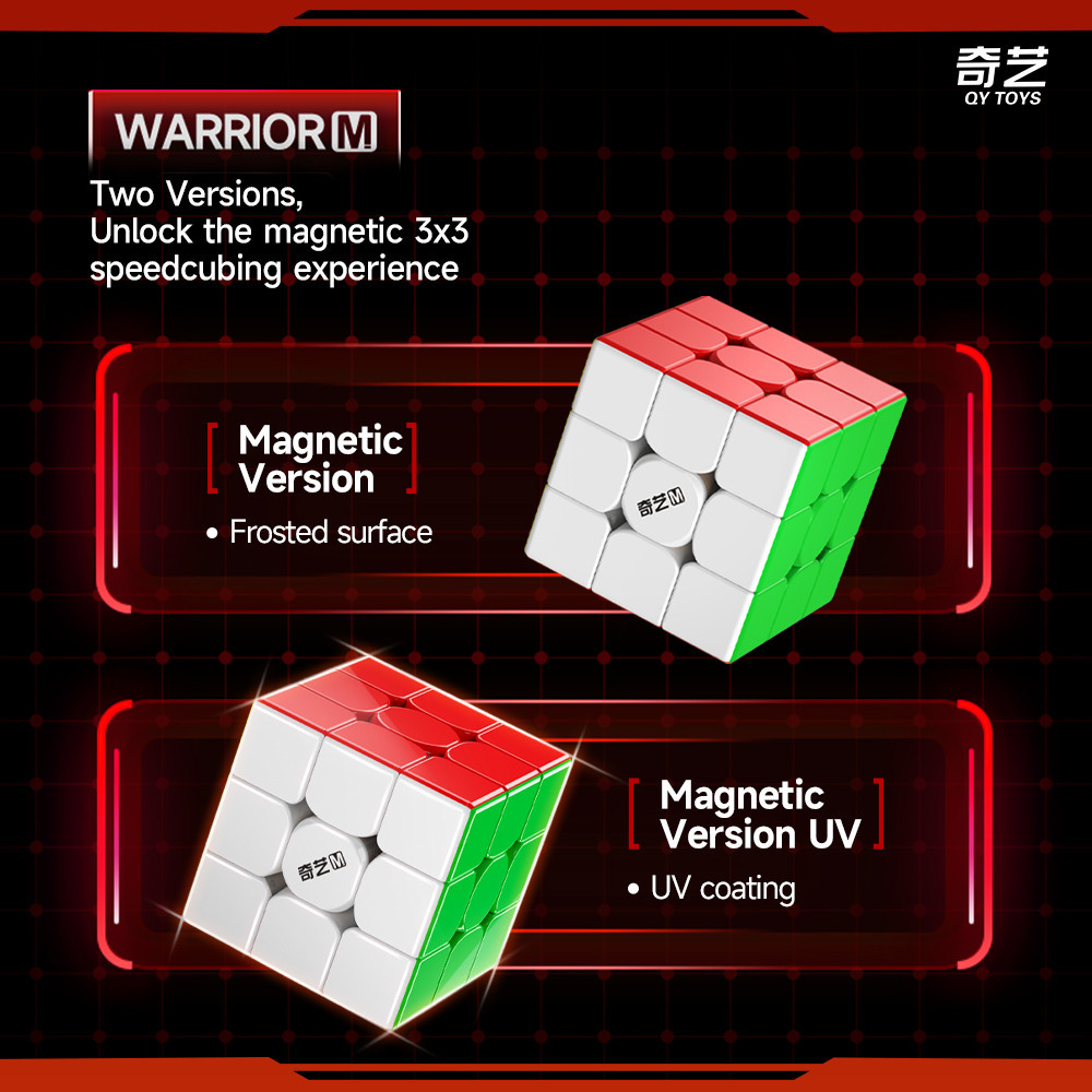 Qiyi Cube 2x2 3x3 4x4 Warrior M Speed Cube Stickless UV Coating ...