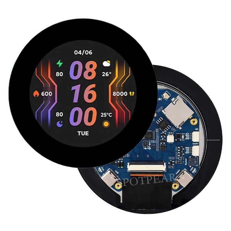 ESP32-S3 Development Board 2.8inch Round LCD Display Touch Screen ...