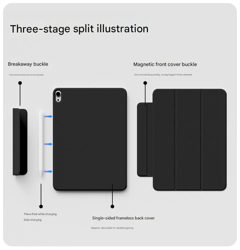 KENKE Case Detachable 3-in-1 case Magnetic Case Pencil bag For iPad Pro ...