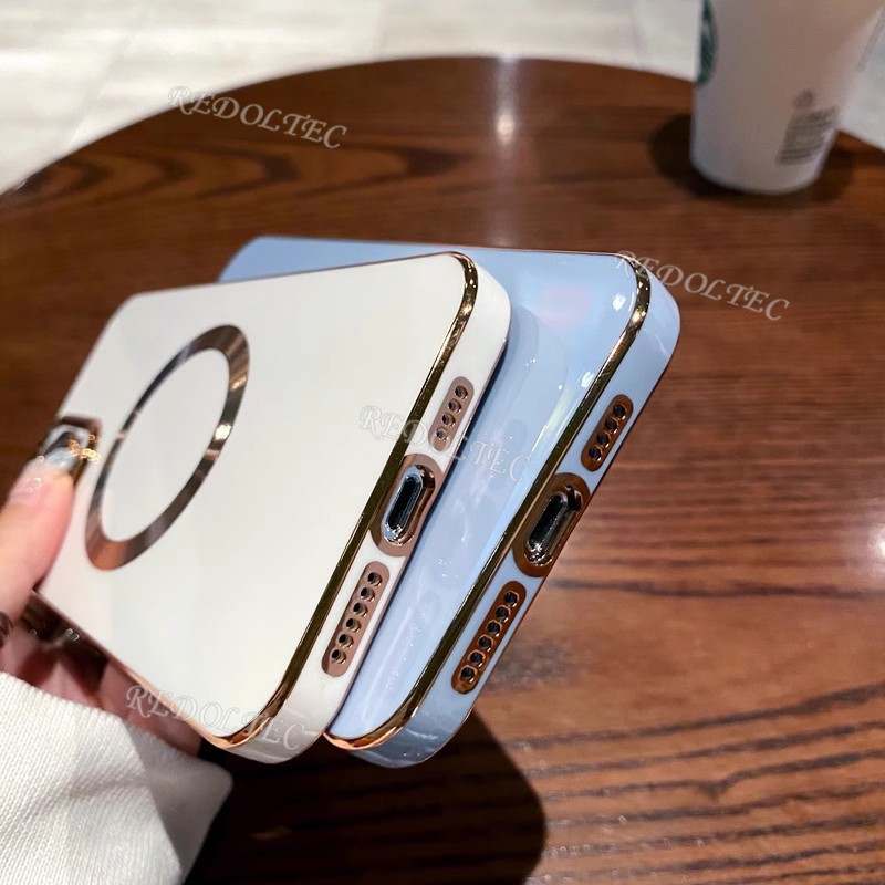 OPPO A5i Case Ultra Thin Solid Color Electroplated Casing With Magnetic ...