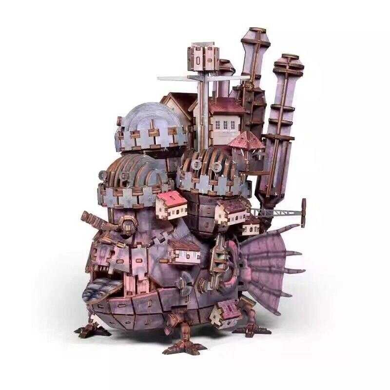 Wooden Assembly Model Studio Ghibli Howl Model Moving Castle Assembly ...