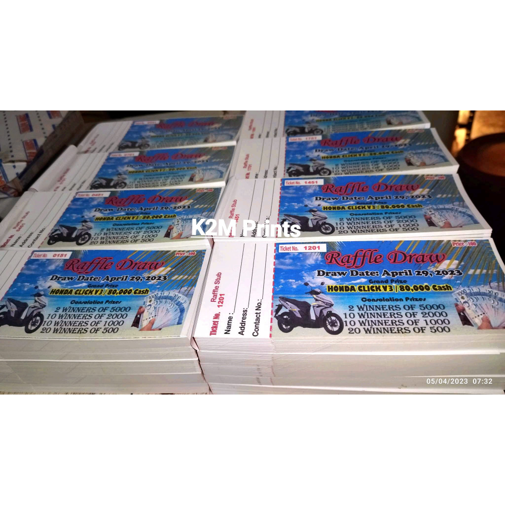 RAFFLE TICKET (PERSONALIZED) | Shopee Philippines